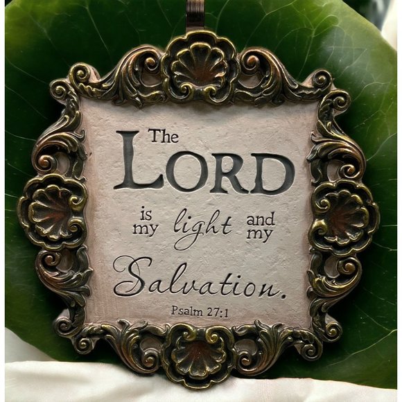 Accents | Vintage The Lord Is My Light And My Salvation Wall Art Plaque ...